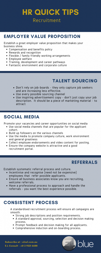HR Quick Tips - Recruitment - E.L Blue Outsourced Human Resource ...